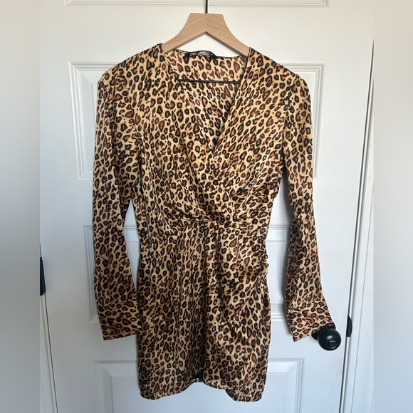 Zara | Dresses | Leopard Print Zara Dress | Poshmark
